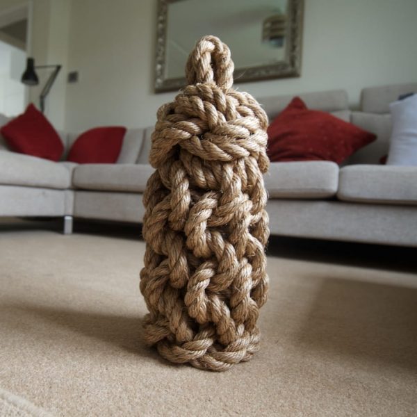 Tall Door Stop Ideal for Bifolds & Patio Doors - Beautiful Rope Decor